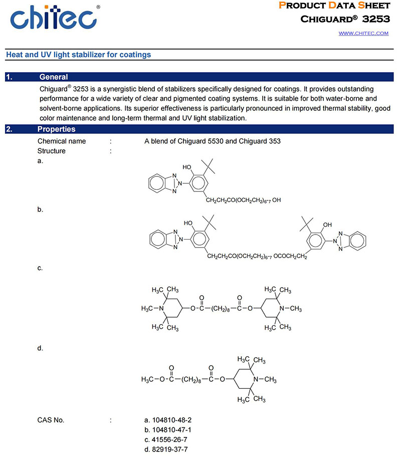 Chiguard® 3253/紫外线吸收剂_常州恩科新材料科技有限公司